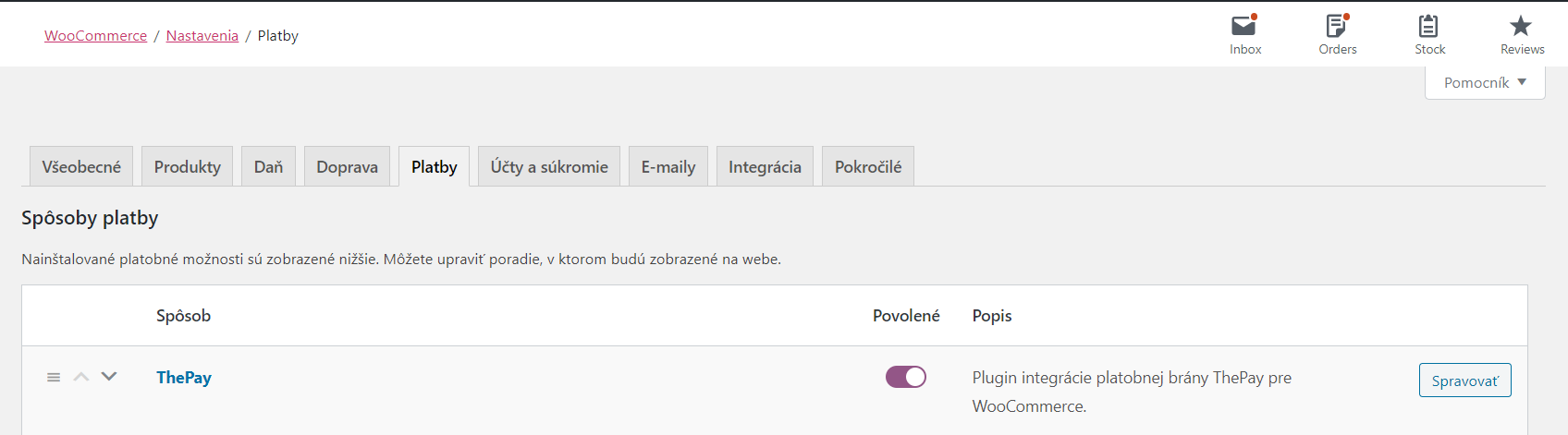 Konfigurácia platobnej brány - Pluginator Dokumentácia